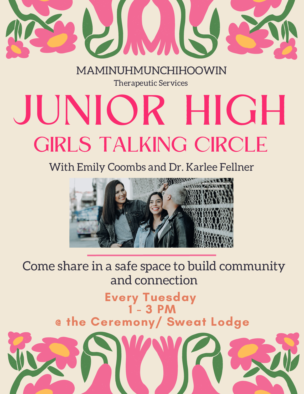 Junior High Girls Talking Circle - O'Chiese School Website