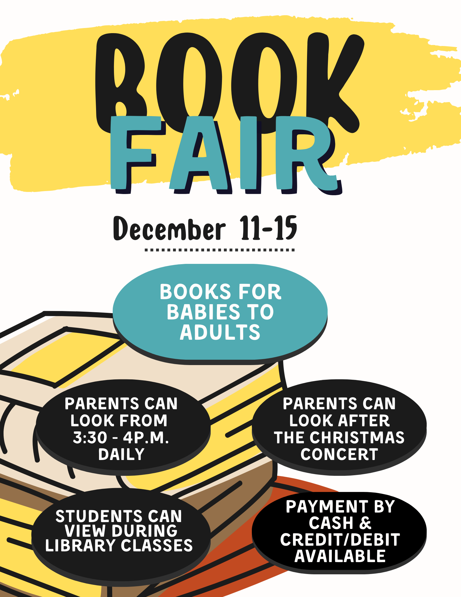 Book Fair! - O'Chiese School Website